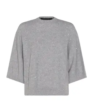 Fabiana Filippi Sequin Embellished Cape - Gray