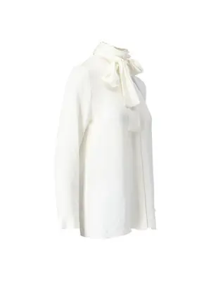 Khaite Knotted Tie Detailed Blouse
