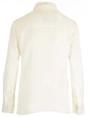 Khaite Knotted Tie Detailed Blouse