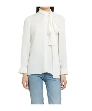 Khaite Knotted Tie Detailed Blouse