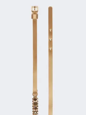 Max Mara Bejewelled Satin Belt