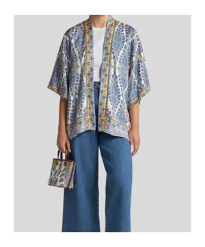 Etro Printed Twill Kesa Robe