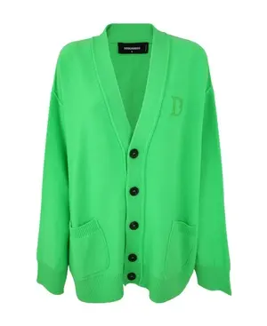 Dsquared2 Long-sleeved Knitted Cardigan - Green