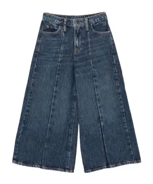 Emporio Armani Panelled Wide-leg Trousers - Blue