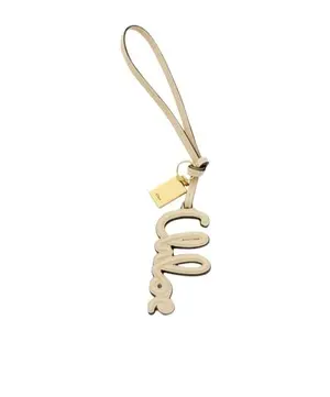 Chloé Logo Bag Charm - Beige