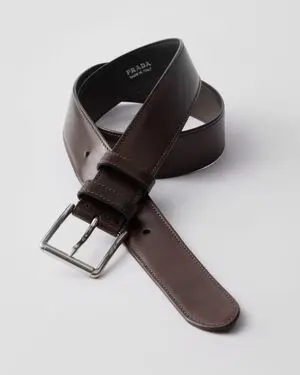 Prada Antiqued Leather Belt