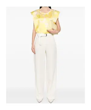 Fabiana Filippi Graphic Print Sleeveless Satin Top