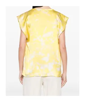 Fabiana Filippi Graphic Print Sleeveless Satin Top