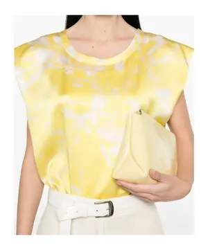 Fabiana Filippi Graphic Print Sleeveless Satin Top