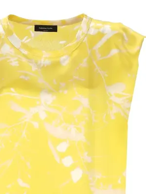 Fabiana Filippi Graphic Print Sleeveless Satin Top