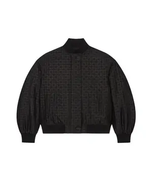 Givenchy Oversized 2-in-1 Bomber In Monogram 72 Jacquard - Black