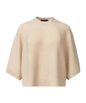 Fabiana Filippi Cropped Sequin Embellished Raglan Sleeve Crewneck