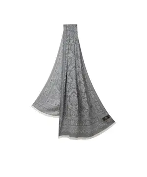 Etro All-over Patterned Frayed Edge Scarf - Gray