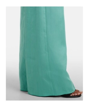 Max Mara Deserto Herringbone Linen Wide-leg Pants