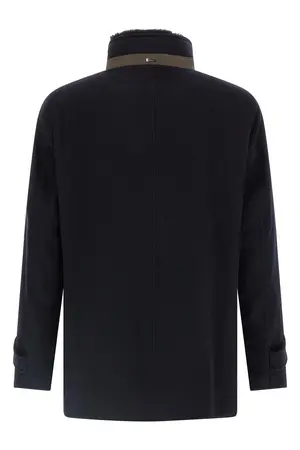 Herno Long-sleeved Jacket With High Collar And Removable Lining