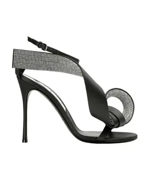 SERGIO ROSSI Logo Sandals - Black
