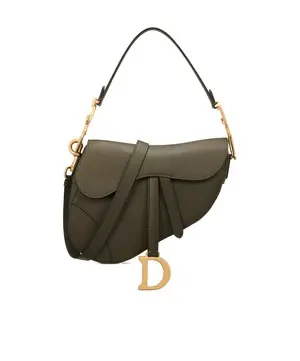 Dior Saddle Bag With Strap - Khaki