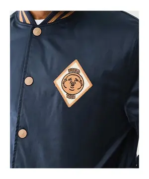 True Religion Satin Embroidered Bomber Jacket