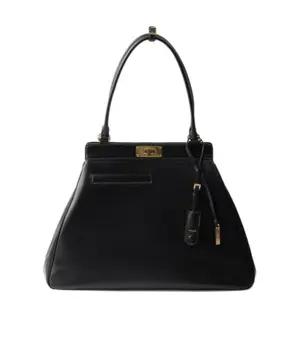 Prada Large Leather Tote Bag - Black