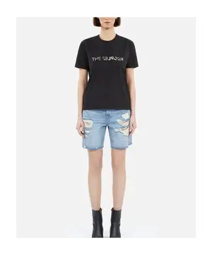The Kooples Short-sleeved T-shirt With Rhinestone Embellishment