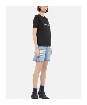 The Kooples Short-sleeved T-shirt With Rhinestone Embellishment