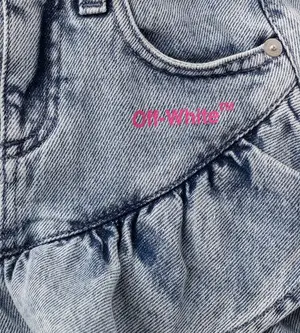 Off-White Lotus Leaf Edge Denim Skirt