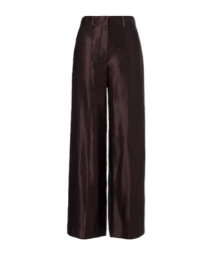 JOSEPH Jnane Linen And Silk Wide-leg Pants - Brown