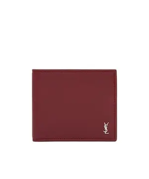 Saint Laurent Logo Wallet - Red