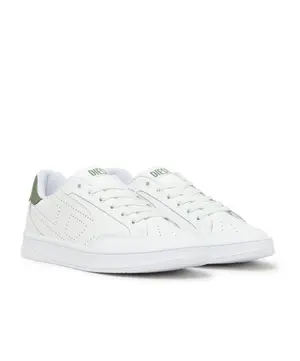 DIESEL® S-dakota Leather Sneakers With Perforated Logo