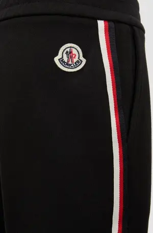 Moncler Tricolor-trimmed Cotton Sweatpants