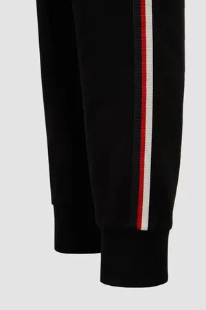 Moncler Tricolor-trimmed Cotton Sweatpants