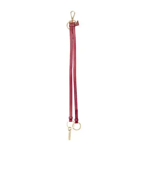 Prada Leather Keychain Charm - Ruby Red