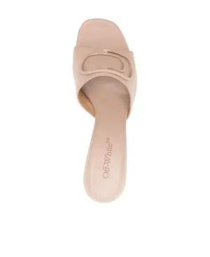Off-White Pop Paperclip 100m Leather Mules