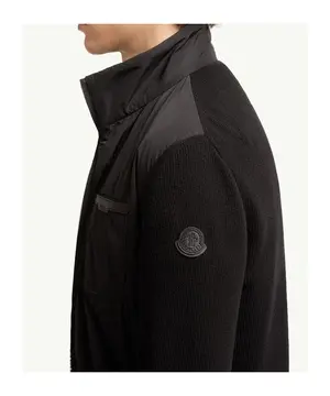 Moncler Wool Cashmere Padded Zip-up Cardigan