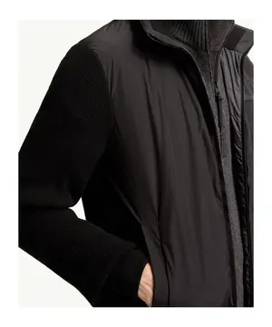 Moncler Wool Cashmere Padded Zip-up Cardigan