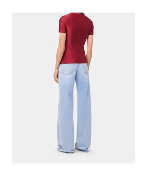 Rabanne Draped Jersey T-shirt With Snap Closure