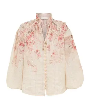 Zimmermann Illuminate Billow Blouse - Nude