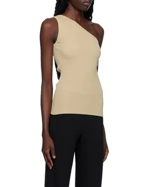 TOTEME Ribbed-knit One-shoulder Top