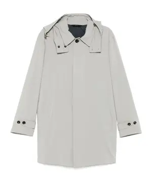 Brioni Trench Coat Parka - Mist Grey
