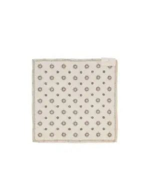 Brunello Cucinelli Reversible Pocket Square Scarf - White
