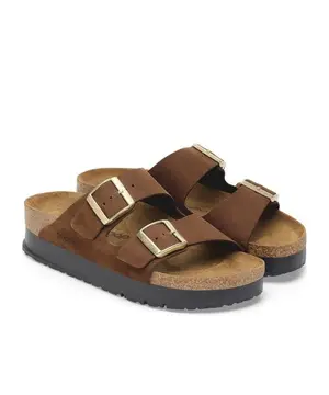 BIRKENSTOCK Arizona Pap Flex Platform Sandals With Buckle Detail