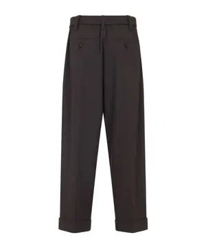 Brunello Cucinelli Belted Pleated Straight Trousers