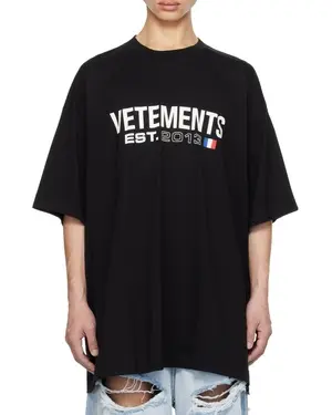 Vetements Logo Printed Oversized T-shirt