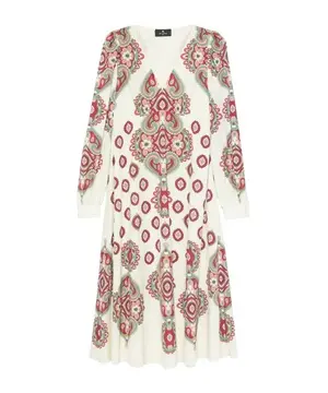 Etro Paisley-print Long-sleeve Dress - White