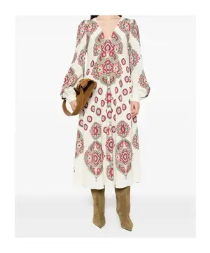 Etro Paisley-print V-neck Midi Dress
