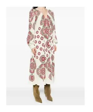 Etro Paisley-print V-neck Midi Dress