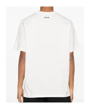 MSGM Logo Embroidered Jersey T-shirt