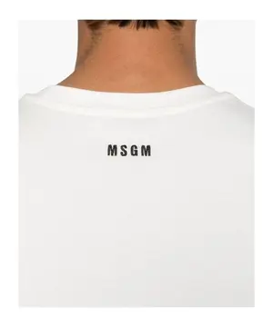 MSGM Logo Embroidered Jersey T-shirt