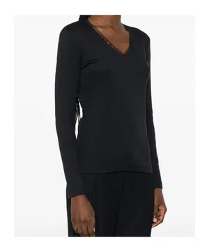 Fabiana Filippi Long Sleeve V-neck T-shirt
