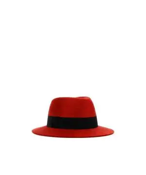 Saint Laurent Wool Fedora - Red
